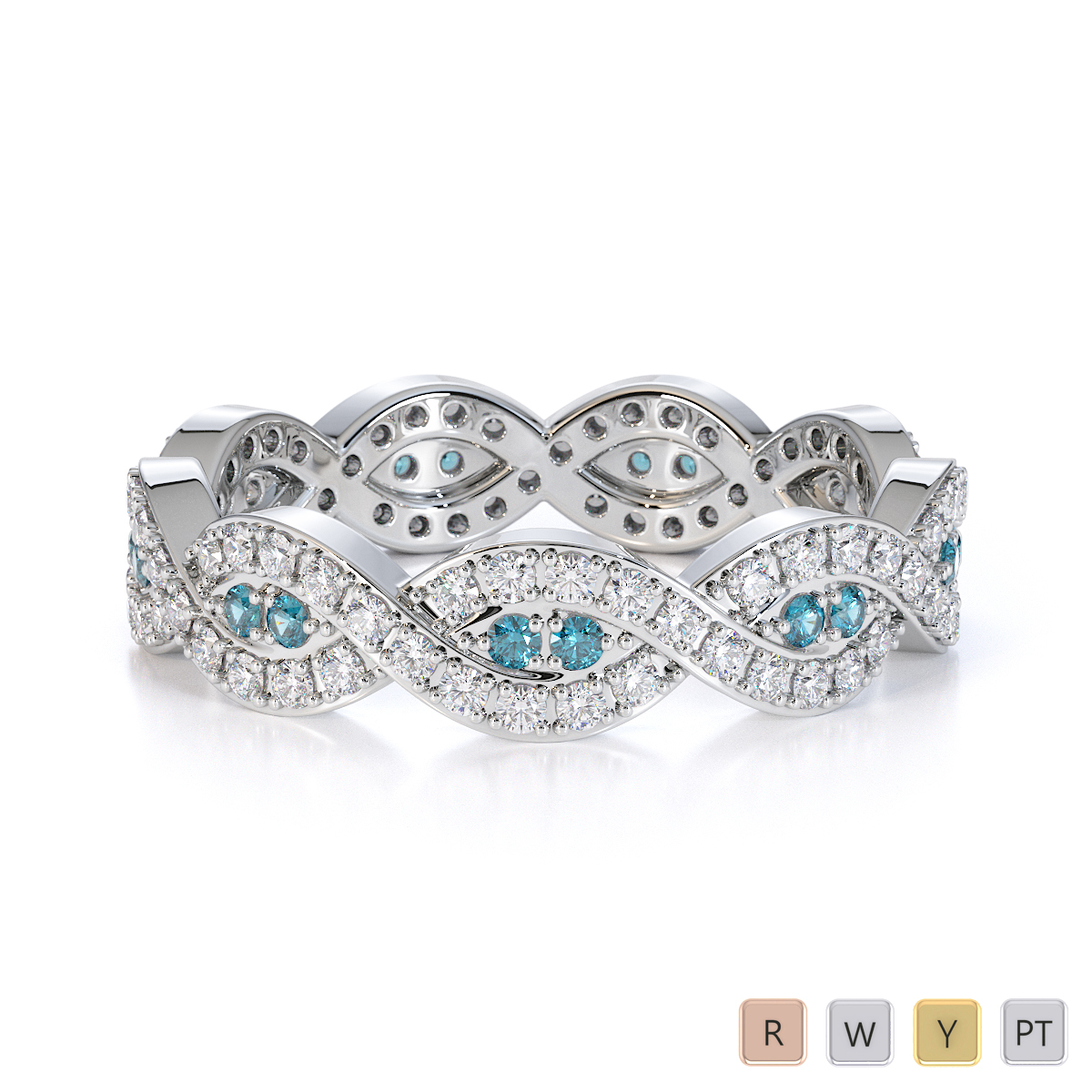 Aquamarine Eternity Rings | Aquamarine half & Full Eternity Ring