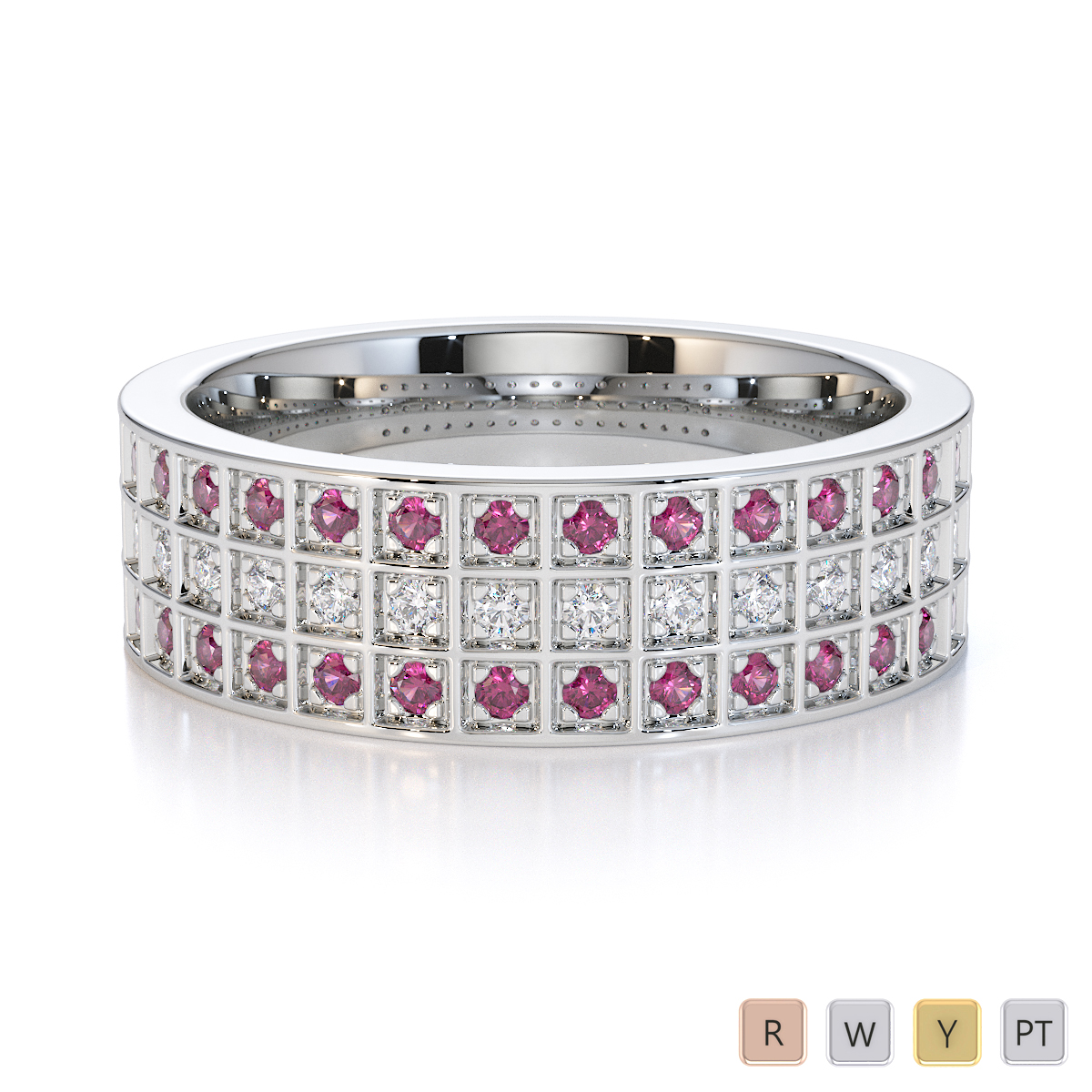 Pink Sapphire Eternity Rings